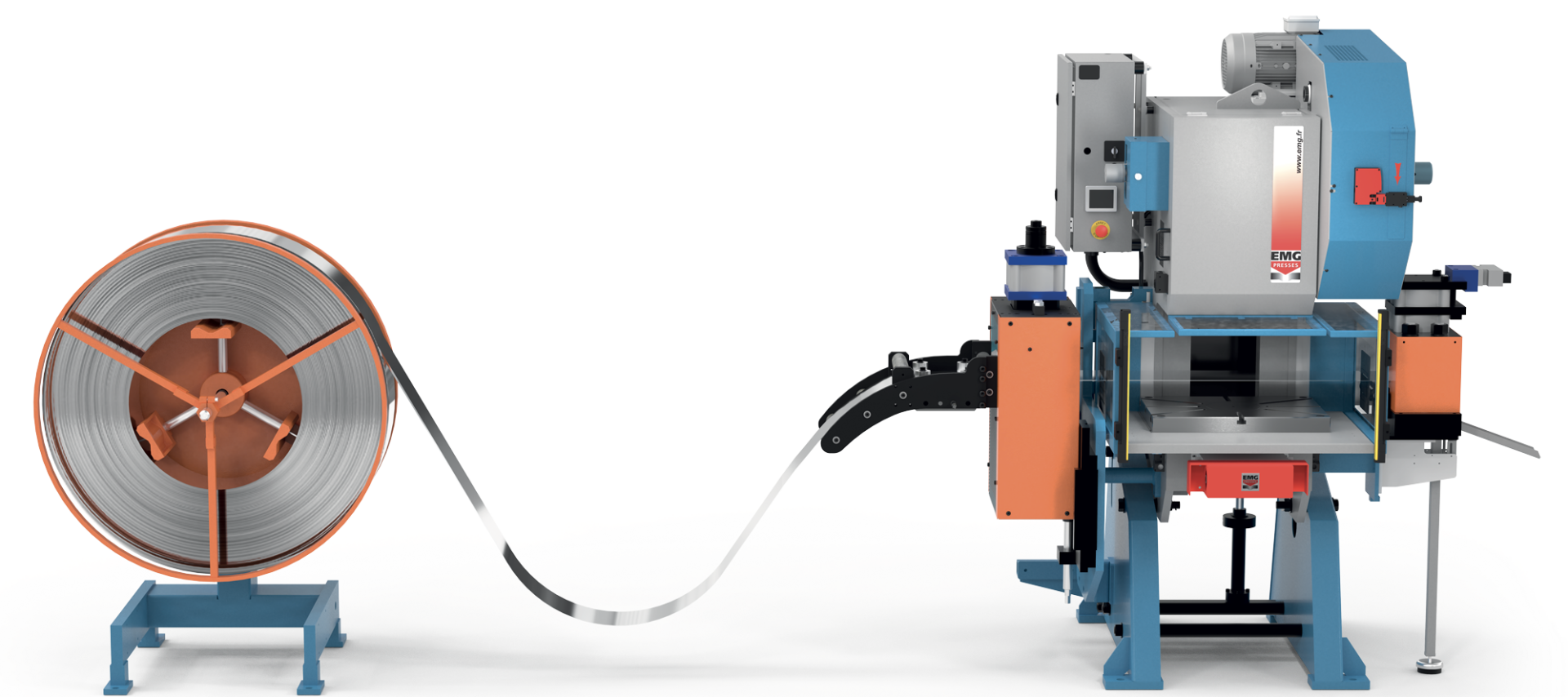 Complete production lines with unwinder, straightener, feeder